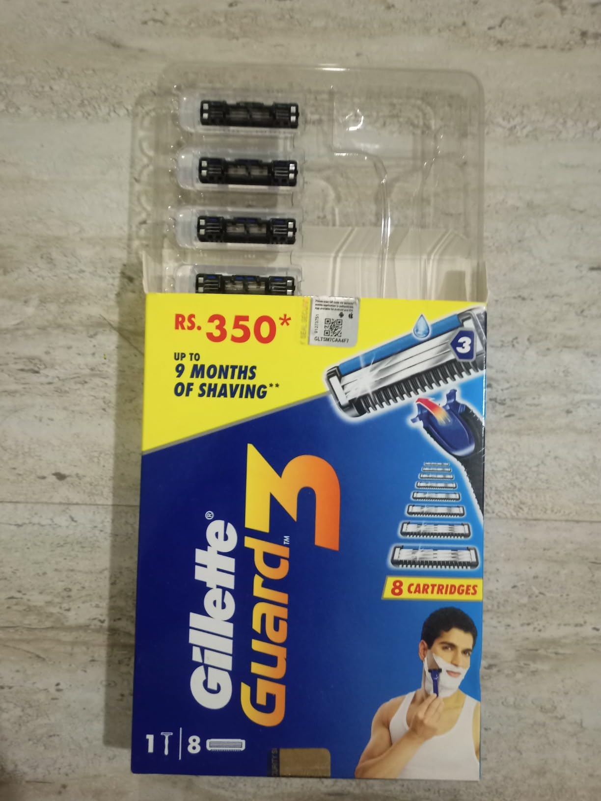 Gillette Guard 3 Single Razor with 8 Blades Pack : Amazon.in: Health ...