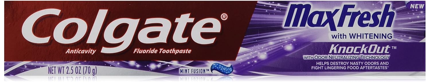Amazon.com: Colgate Max Fresh Knockout Gel Travel Size Toothpaste - 2.5 ...