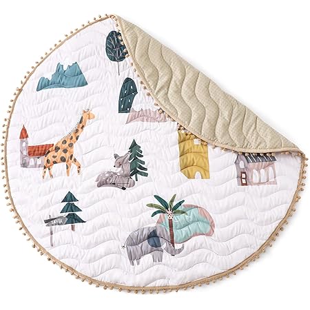 Amazon.com : JumpOff Jo – Baby Quilted Floor Mat for Tummy Time Play ...