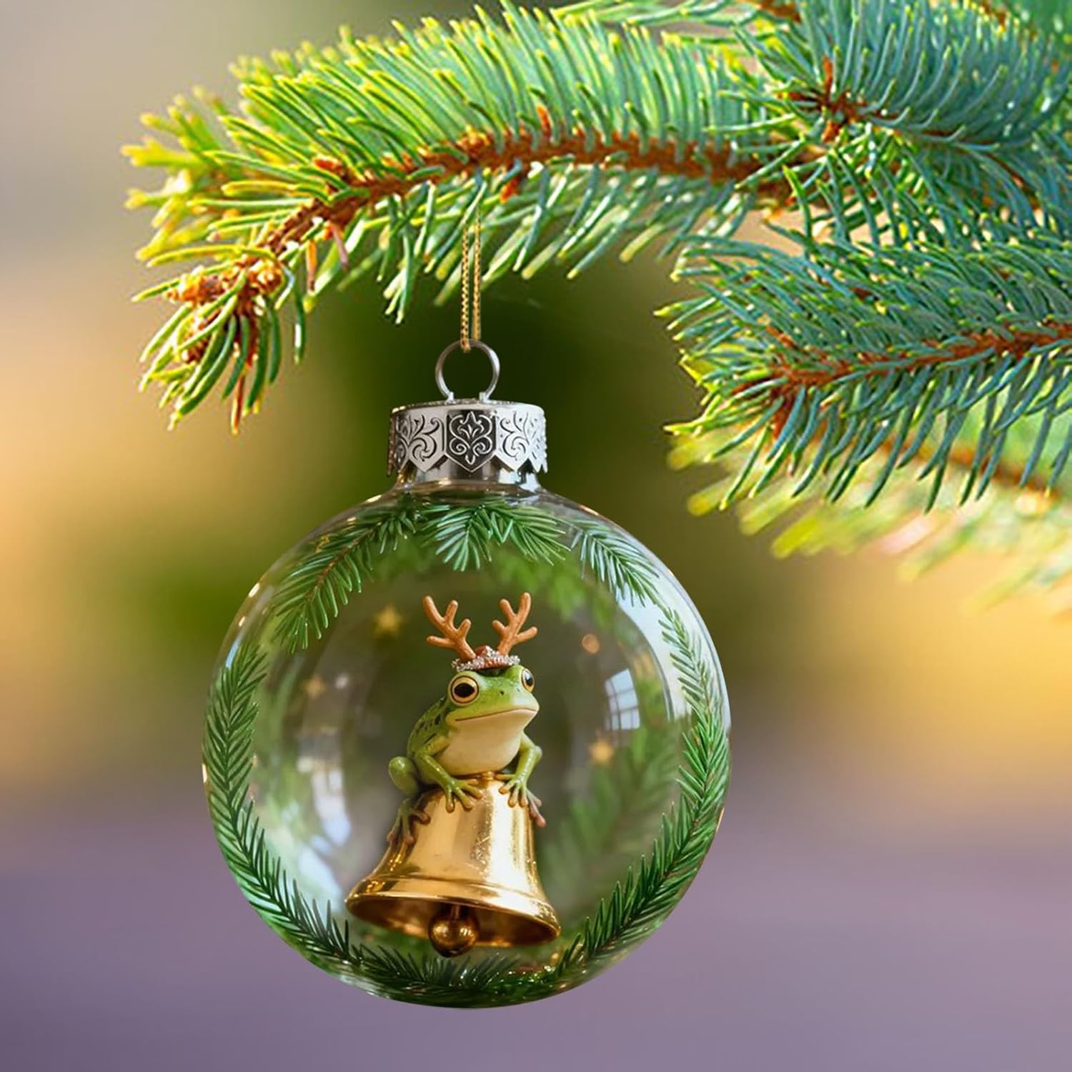 Amazon.com: Frog Christmas Ornament Set, Exquisite Christmas Frog ...