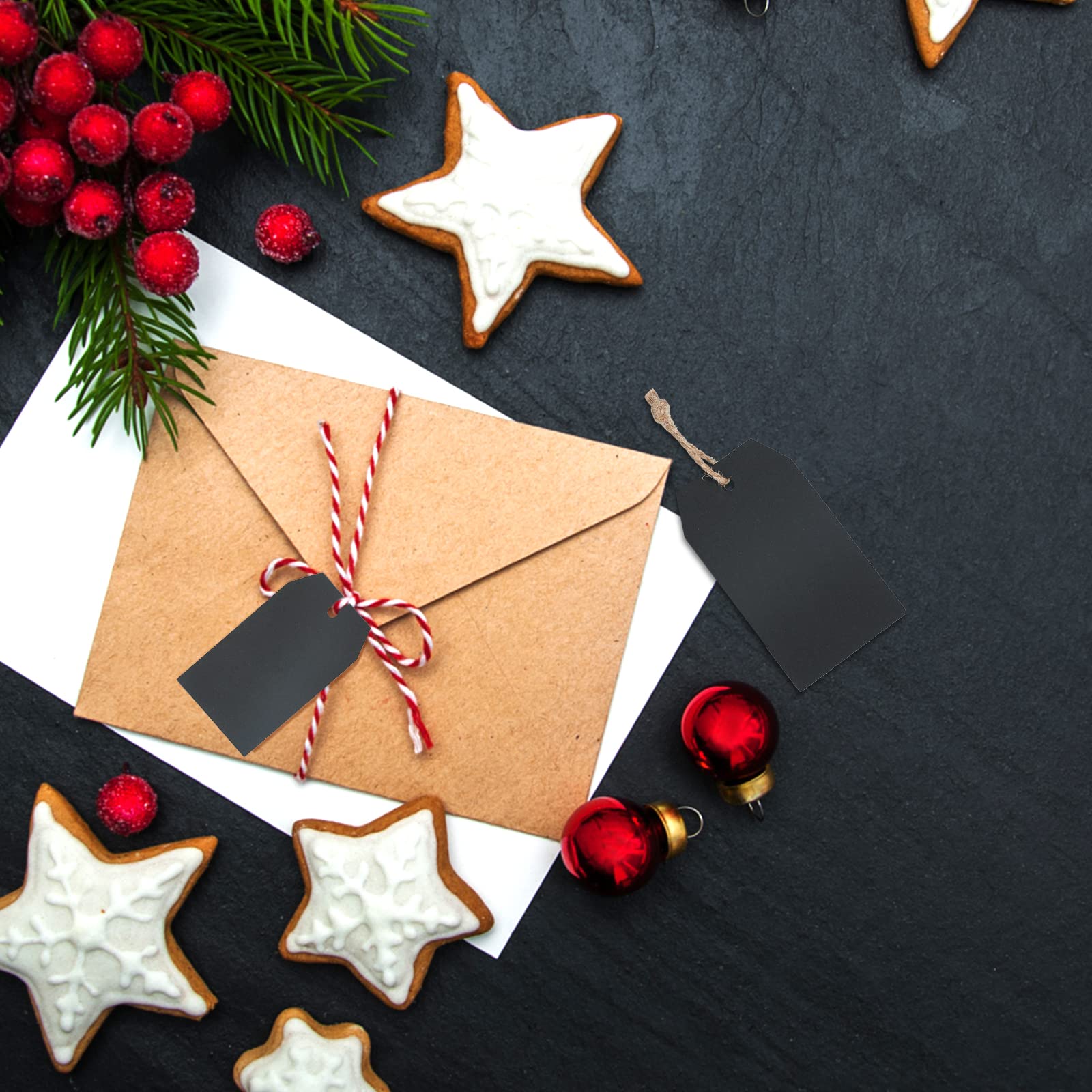 Snapklik.com : Black Gift Tags,100 Pcs Kraft Paper Gift Tags