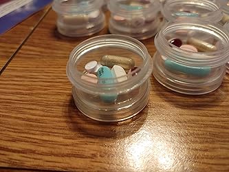 Amazon.com: 2pcs 7 Day Pill Organizer Case Tower Weekly Stackable Pill ...