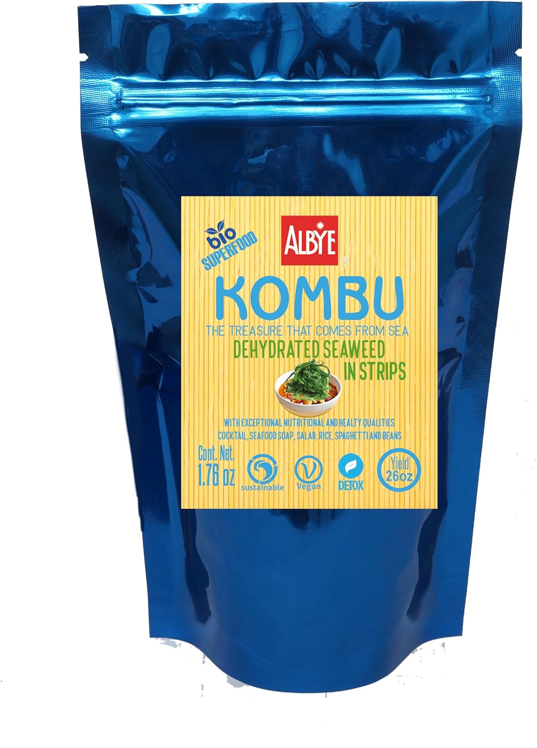 Alga Marina Kombu Deshidratada en Tiras (Bolsa con 50g Rinde 750g) para ...