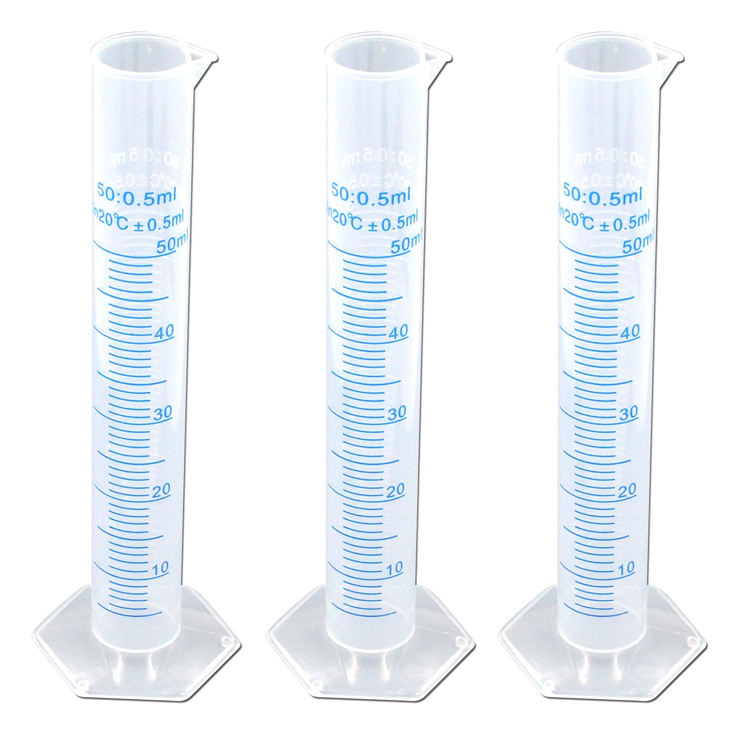 Buy Karcy Cylinder Lab Measuring Cylinder Lab Test Tubes Hexagonal Base ...