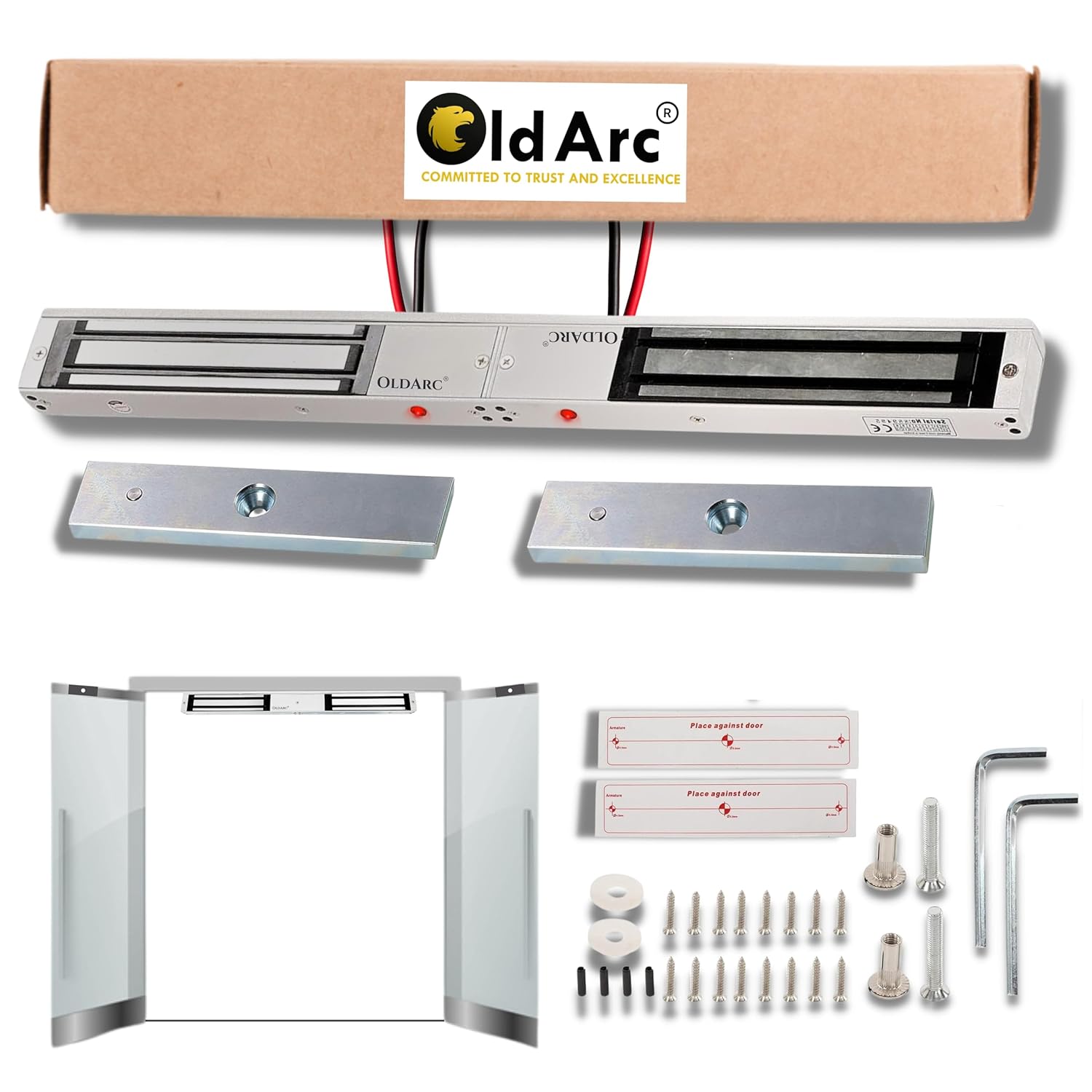 OldArc EM12 Double Door EM Lock | Electromagnetic Lock for Double ...