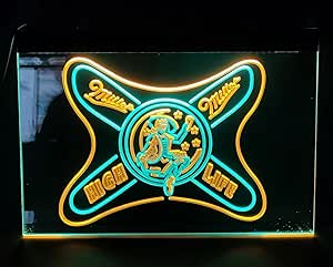 Amazon.com: Bar Neon Light Sign Miller High Life Girl Home Led Lamp ...