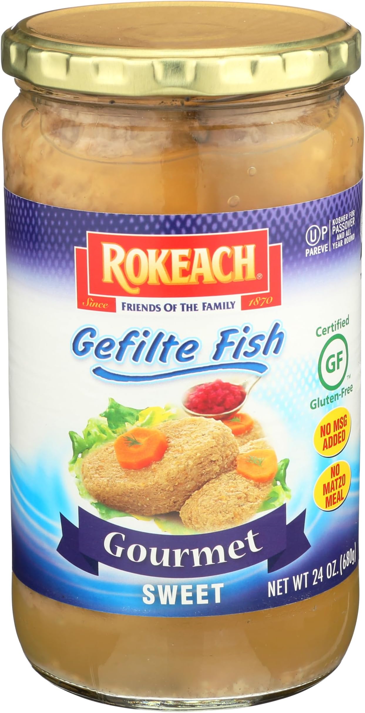 Amazon.com: Rokeach Old Vienna Gefilte Fish 24oz "2 Pack" Delicious ...