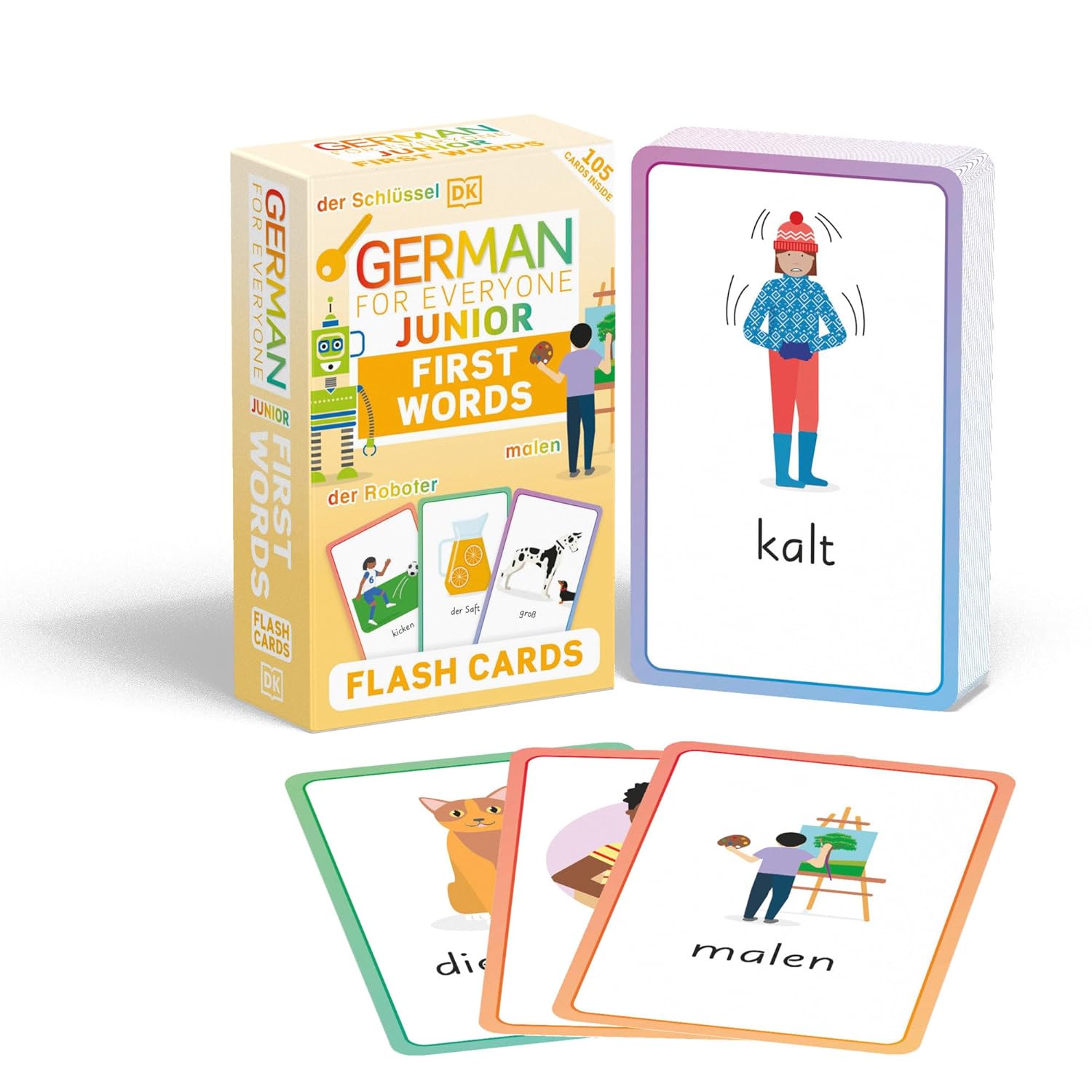 German for Everyone Junior First Words Flash Cards: DK: 9780744073799 ...