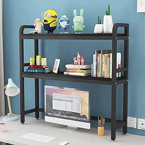Amazon.com: GANDUS Bookshelf 2-Tier Desktop Bookshelf Computer Desk ...