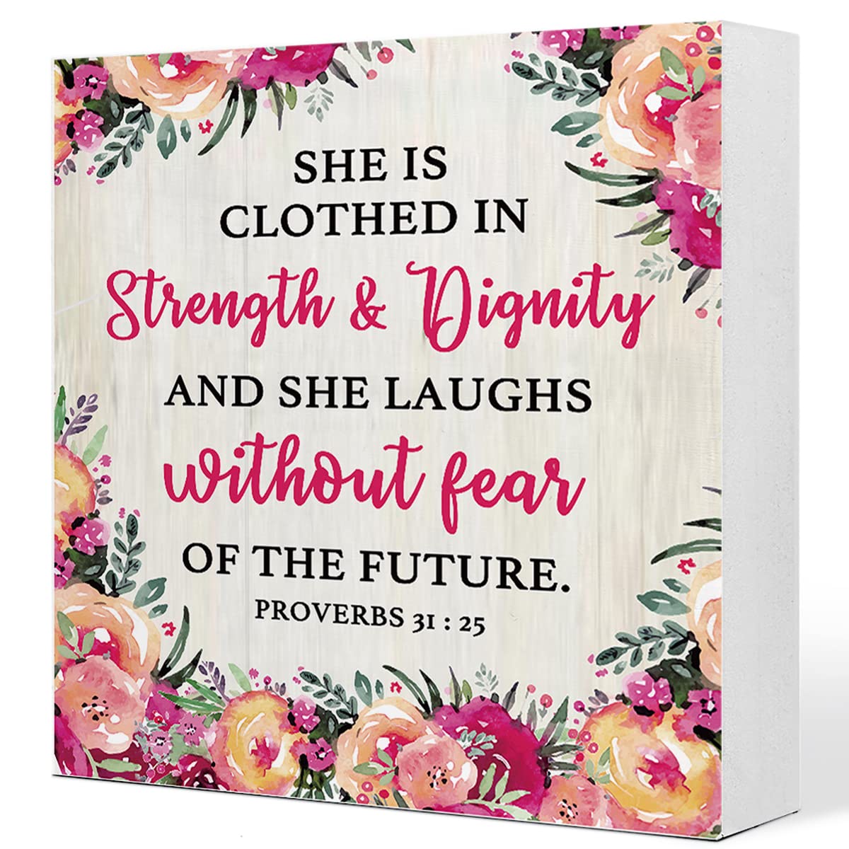 Amazon.com: Proverbs 31:25 She is Clothed in Strength and Dignity ...