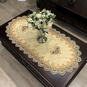 Amazon.com: COMFEELING Coffee Table Cloth for Living Room Center Table ...
