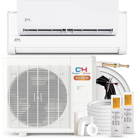 Amazon.com: Cooper&Hunter 36,000 BTU Four Zone Hyper Heat Ductless Mini ...