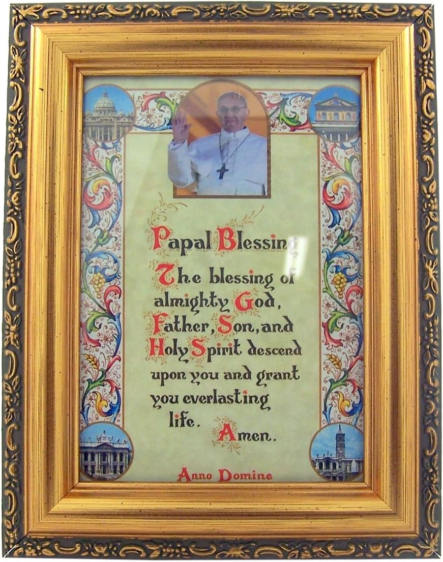 Amazon.com - Pope Francis Keepsakes and Gifts English Papal Blessing in ...