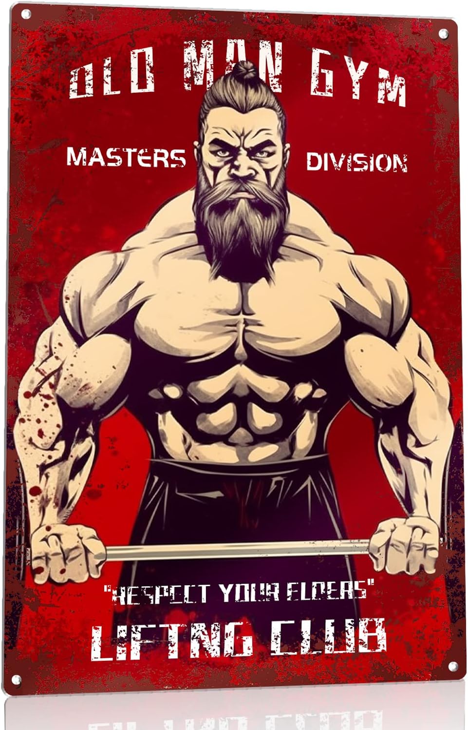 Amazon.com: Old Man Gym Lifting Club Weightlifting Tin Sign For Home ...