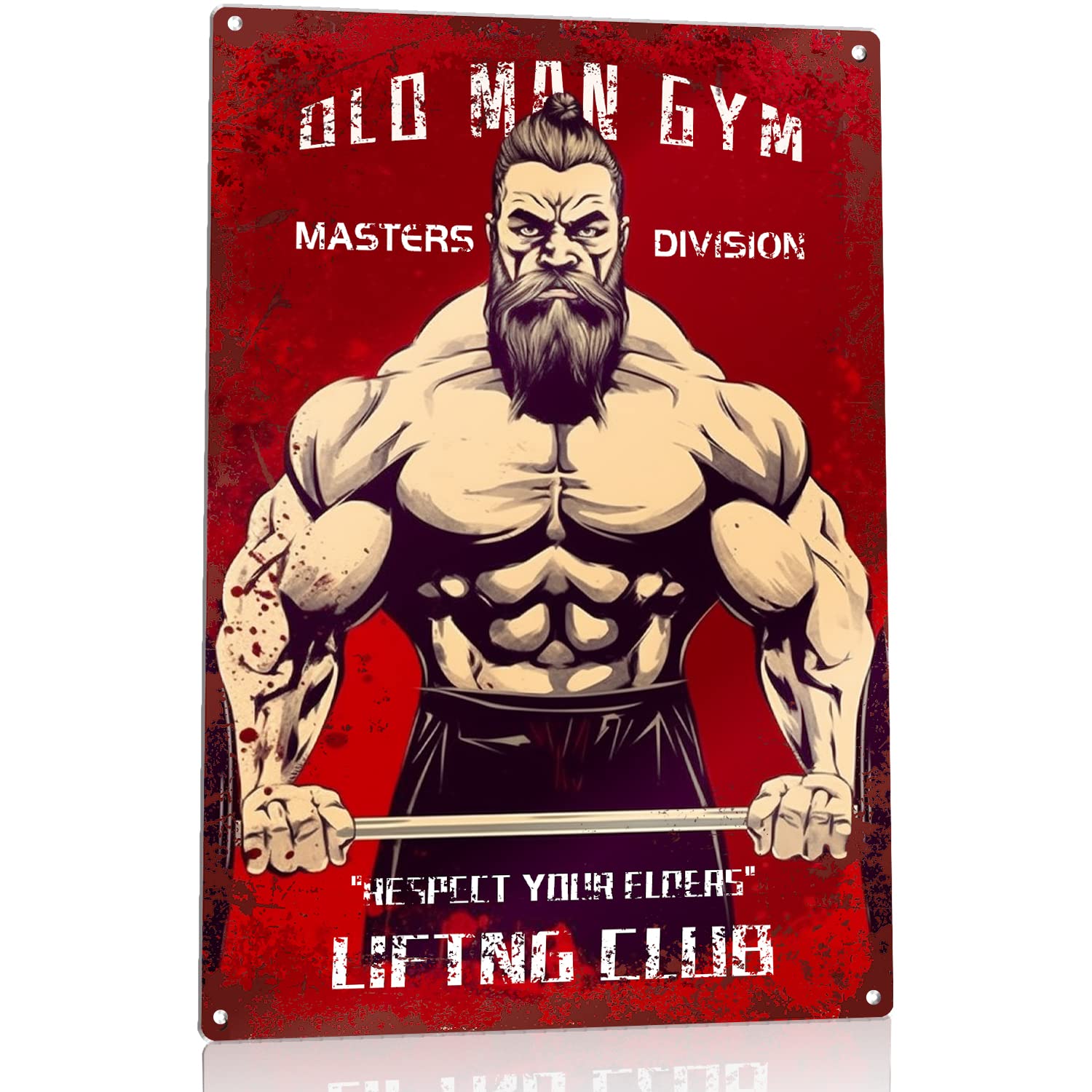 Amazon.com : Old Man Gym Lifting Club Weightlifting Tin Sign For Home ...