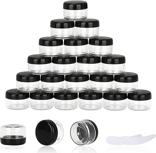 Amazon.com: 25PCS 5 Gram Sample Containers, 5ml Empty Jars with Lids ...