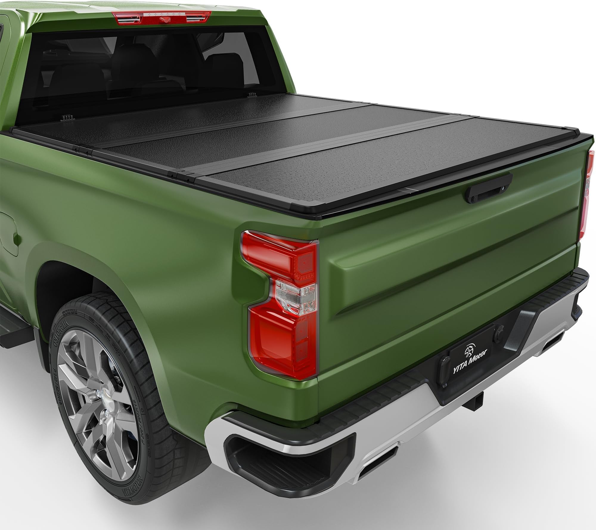 Amazon.com: Xuhefaer Hard Quad Fold Truck Bed Tonneau Cover Compatible ...