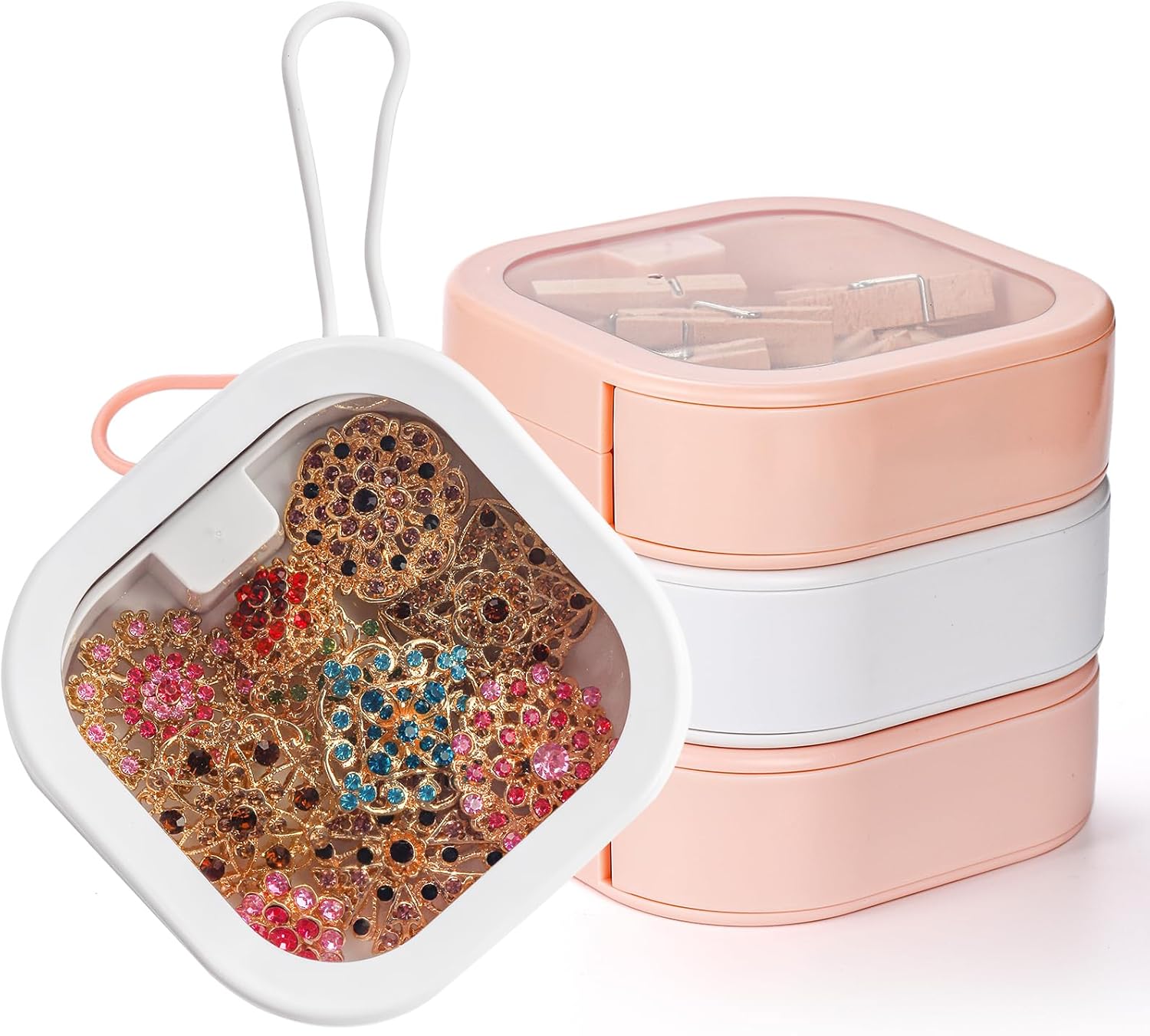 Amazon.com: Okllen 4 Pack Hair Boxes Organizer for Girls, Small ...