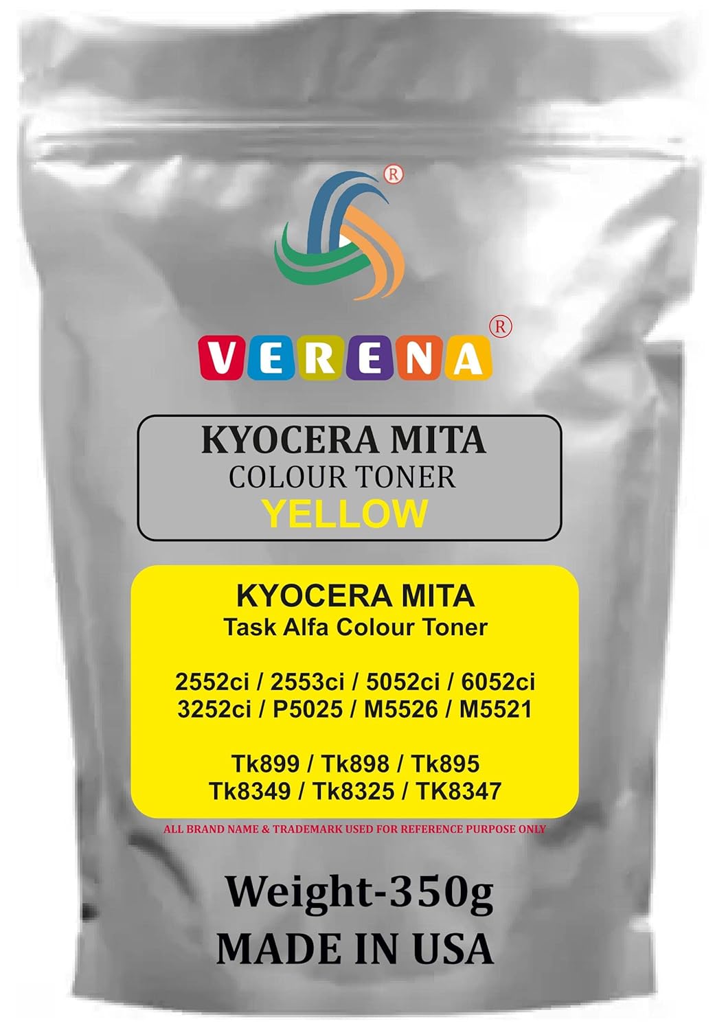 Verena Ultra Dark Yellow Toner Powder Compatible with Kyocera taskalfa ...