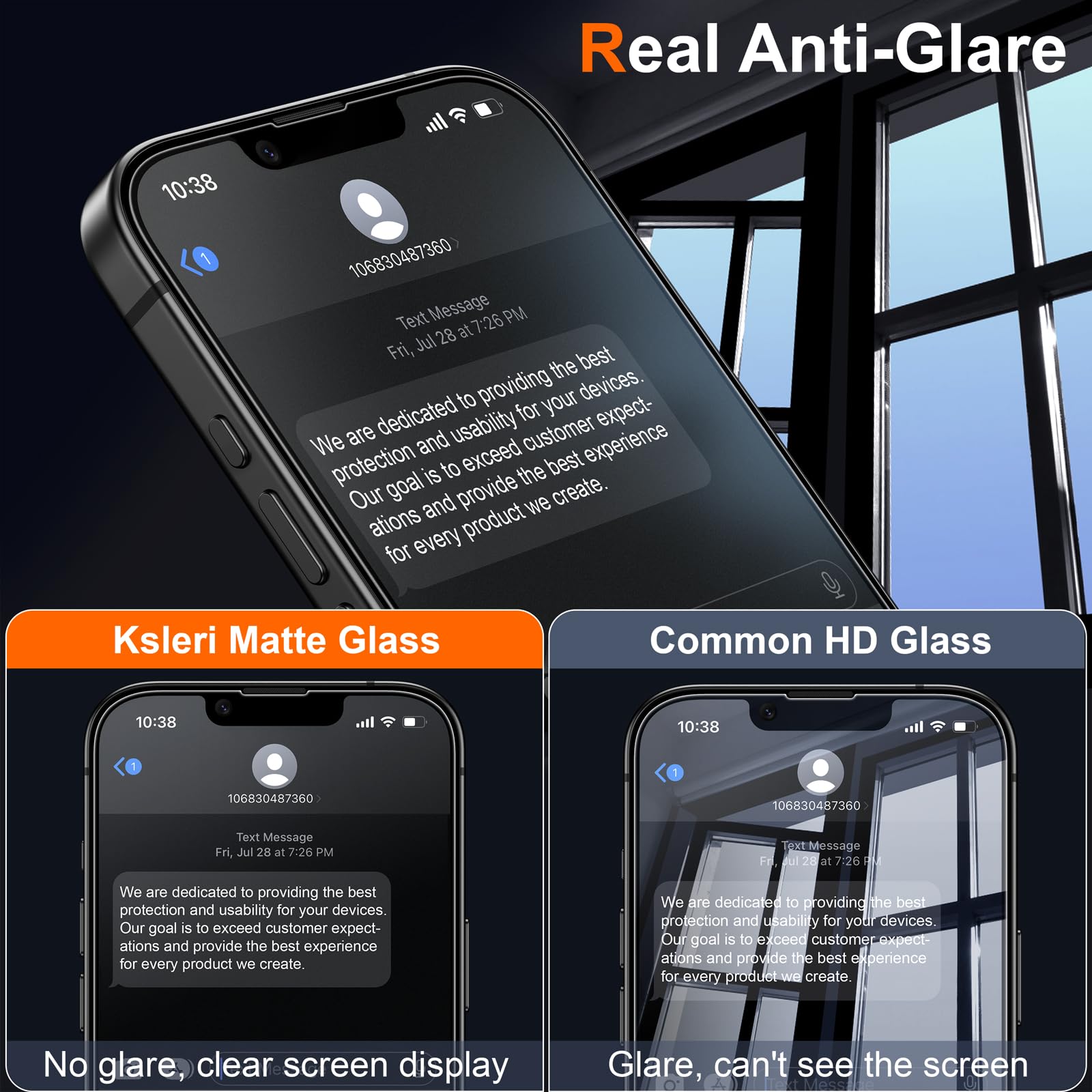 Snapklik.com : Ksleri 2 Pack Matte Privacy Screen Protector For iPhone ...