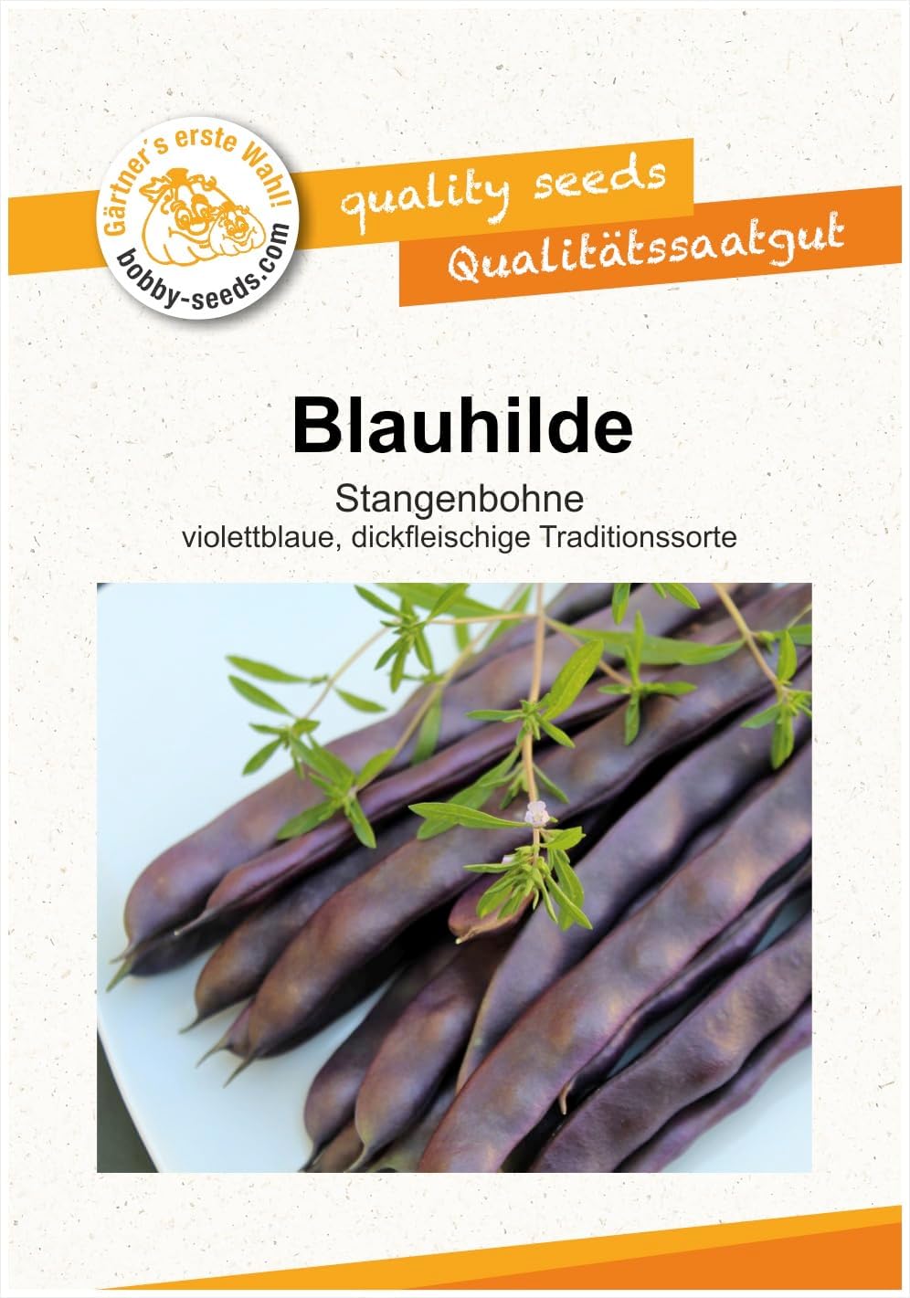 Bohnensamen Blauhilde, Stangenbohne Portion : Amazon.de: Garten
