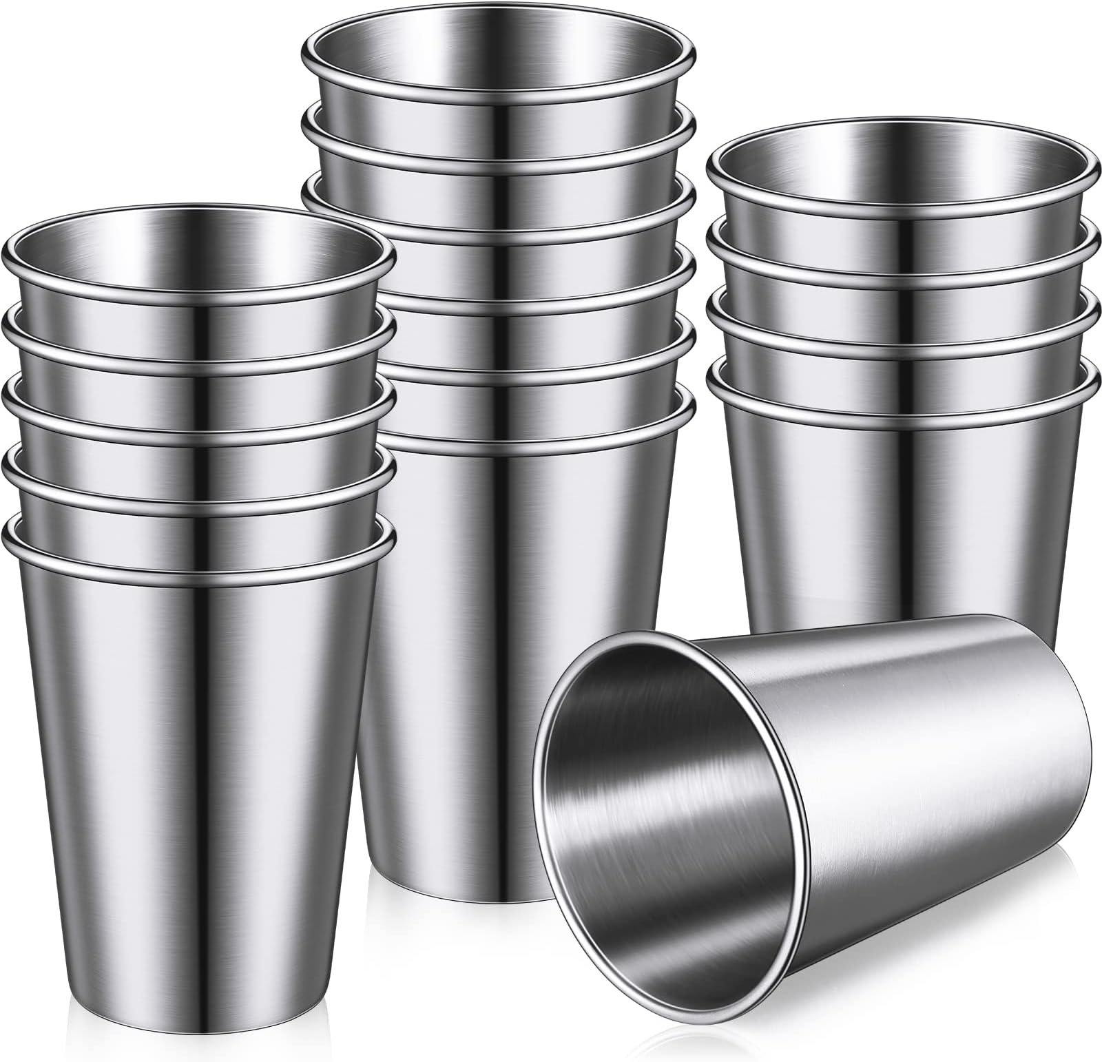 Amazon.com | Hudson Essential 12 oz. Stainless Steel Tumblers ...