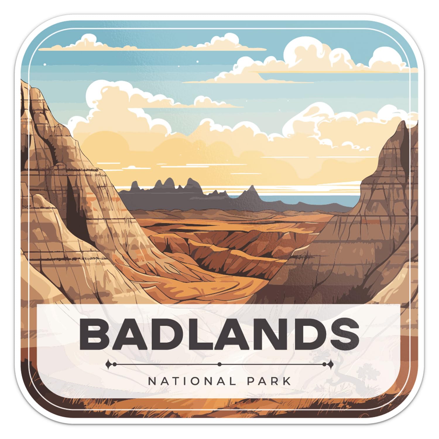 Amazon.com - Badlands National Park Sticker - Waterproof Vinyl Decal ...