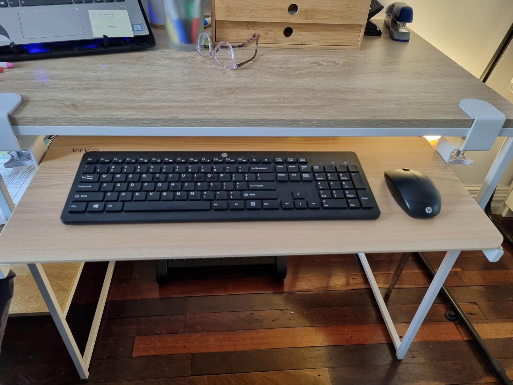 VIVO Small Keyboard Tray, Under Desk Pull Out with Extra Sturdy C Clamp ...