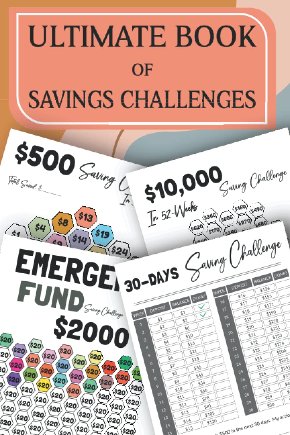 The Ultimate Money Saving Challenge Book And Monthly Budget Tracker ...