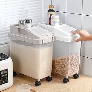 Amazon.com: Airtight Rice Storage Container, 20 Lb Bulk Food Storage ...