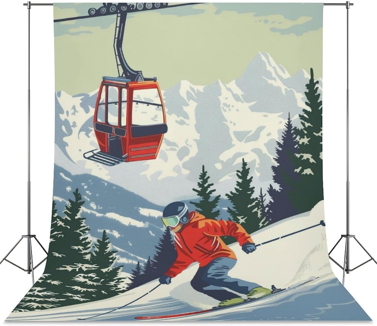 Amazon.com : Lifts and Skiing Photo Banner Backdrop Party Photography ...