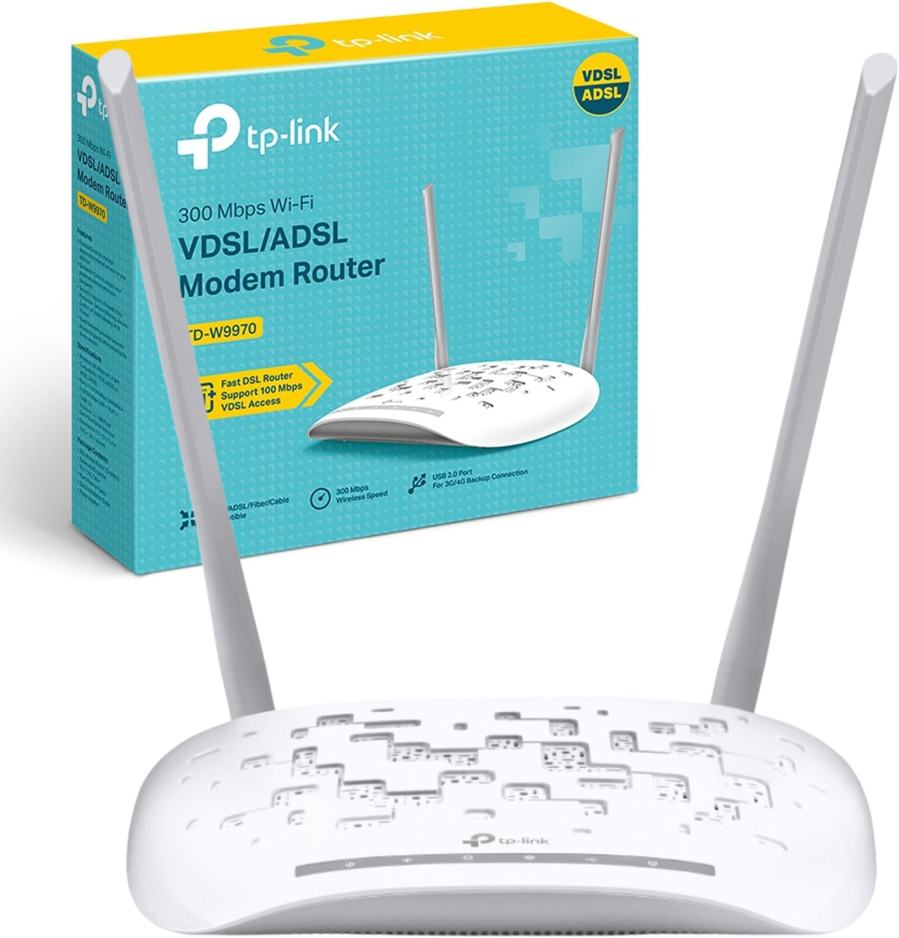 TP-Link 300 Mbps Wireless N VDSL/ADSL Modem Router, Single-Band ...