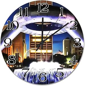 Amazon.com: Michigan USA Cityscape Wall Clock Detroit Scenery Travel 9 ...