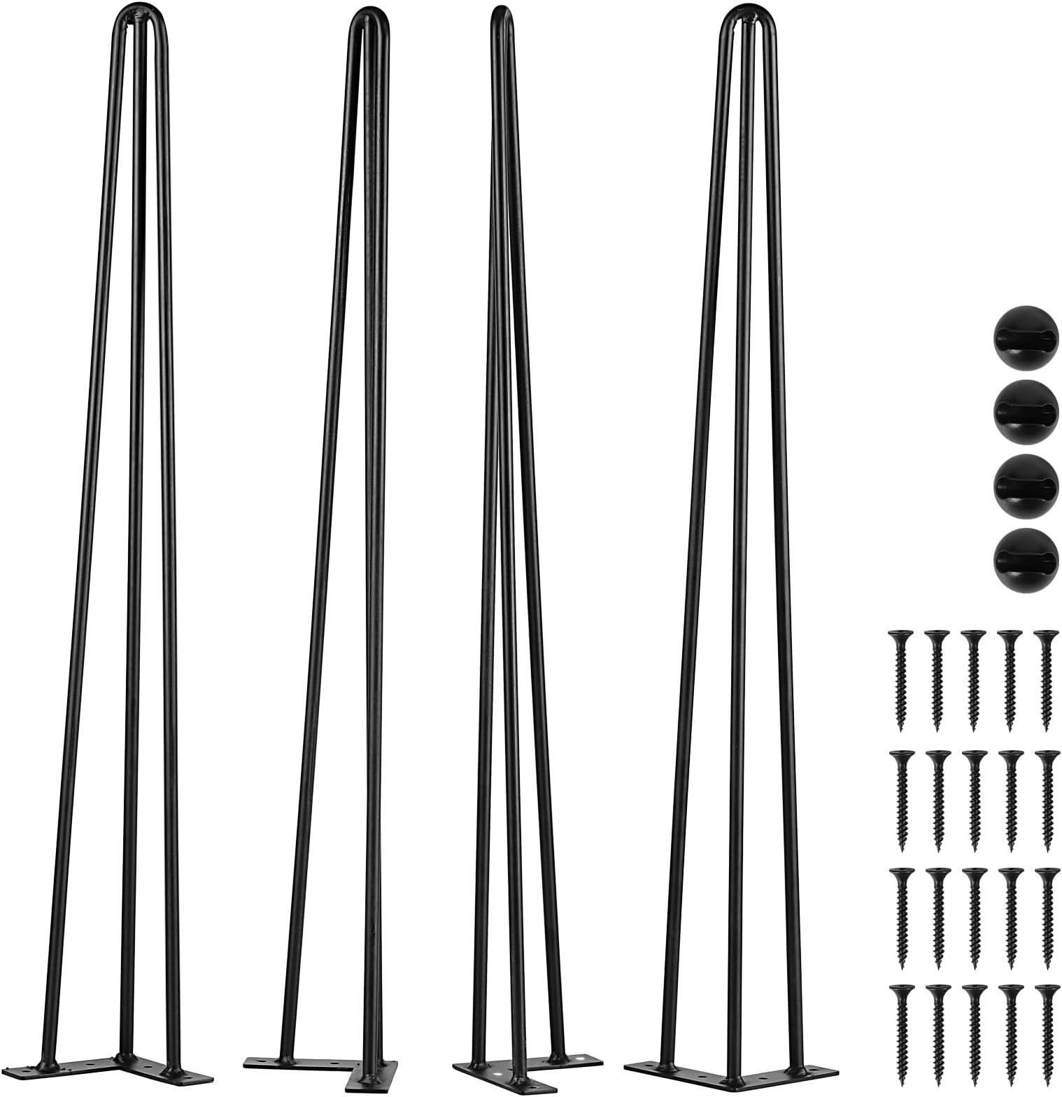 Amazon.com: WEINORR Hairpin Table Legs 30 Inch, 4pcs Black Heavy Duty ...