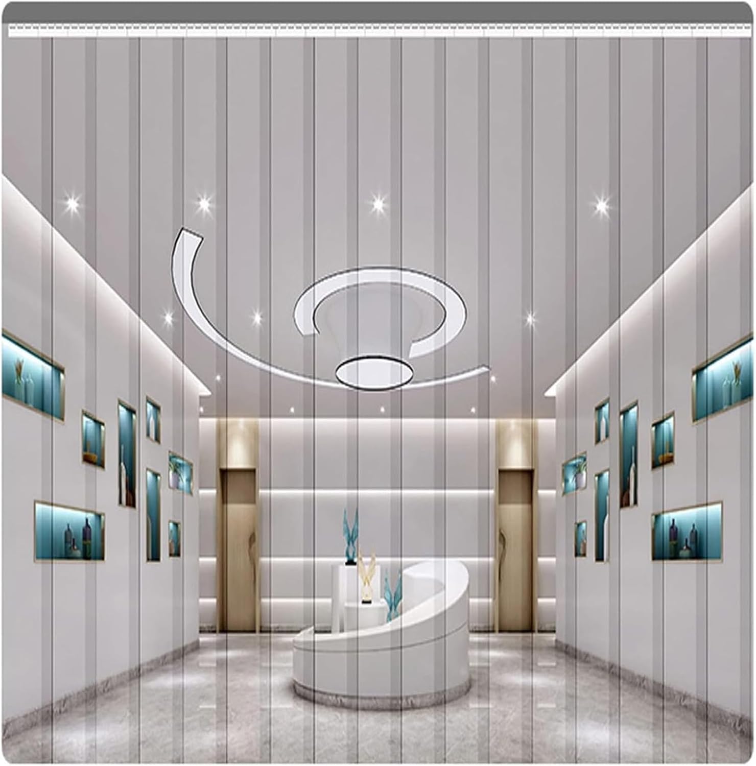 Clear PVC Strip Curtain Kit - 2mm Thick Panels for Freezer Rooms ...