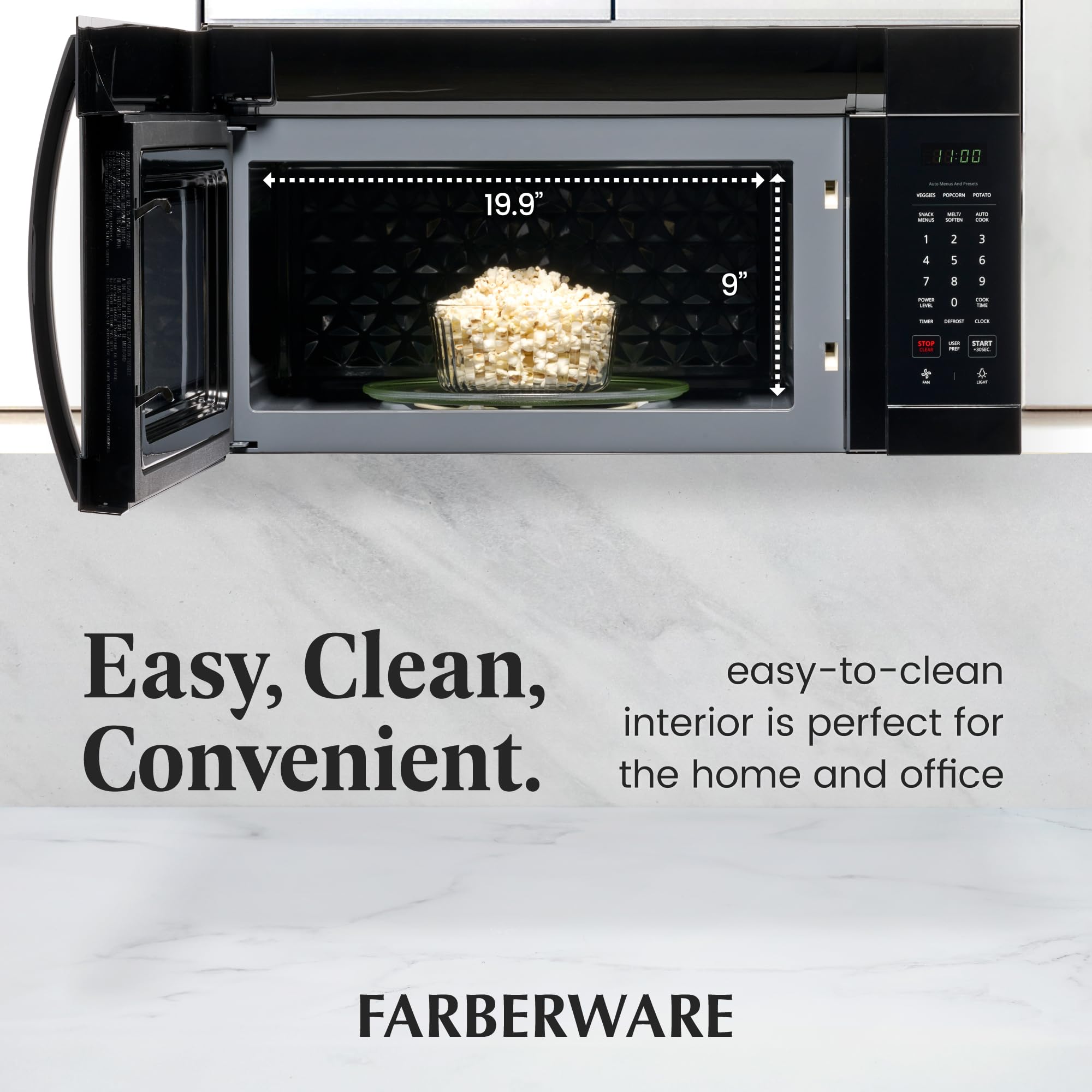Snapklik.com : Over-the-Range Microwave Oven, 1.7 Cu Ft - 1000W - Auto ...