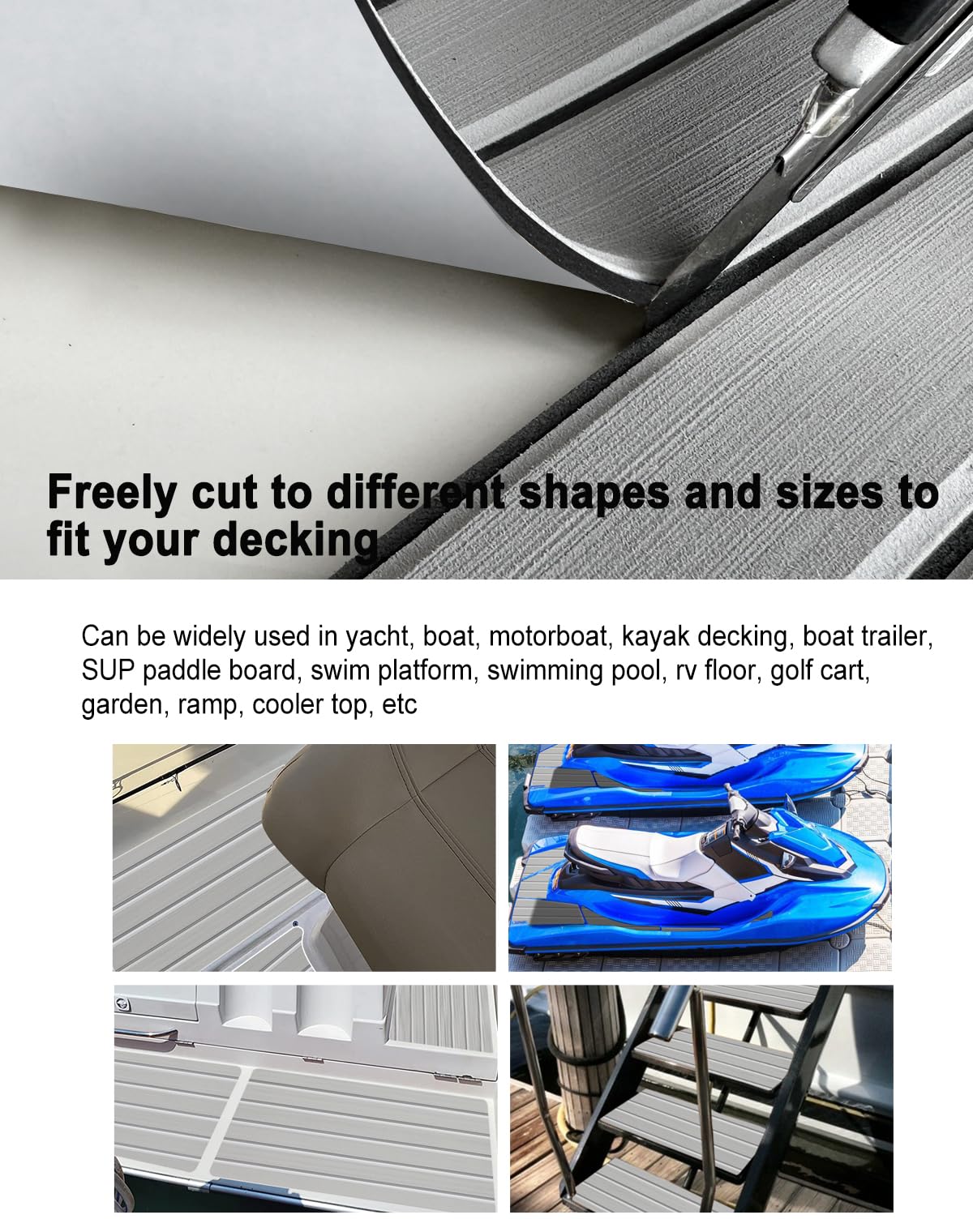 Snapklik.com : EVA Foam Boat Decking 945"x161" Boat Flooring Self ...