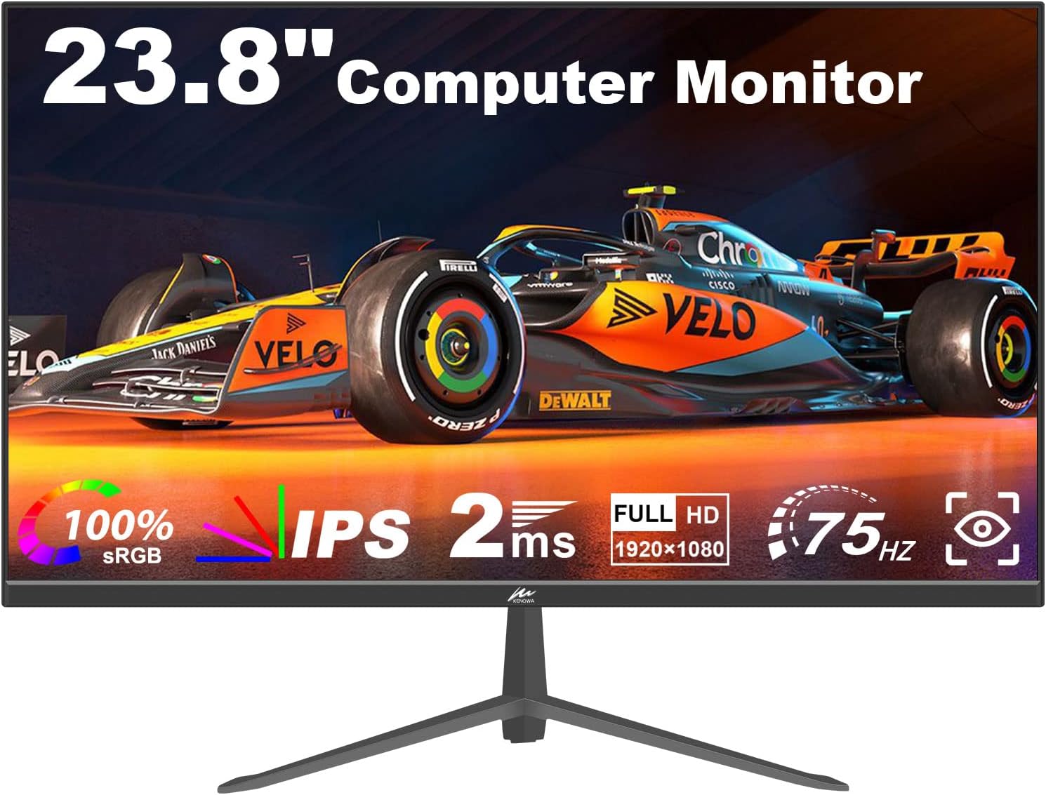 24 Inch Business Computer Monitor Kenowa PC Monitor IPS Full HD ...