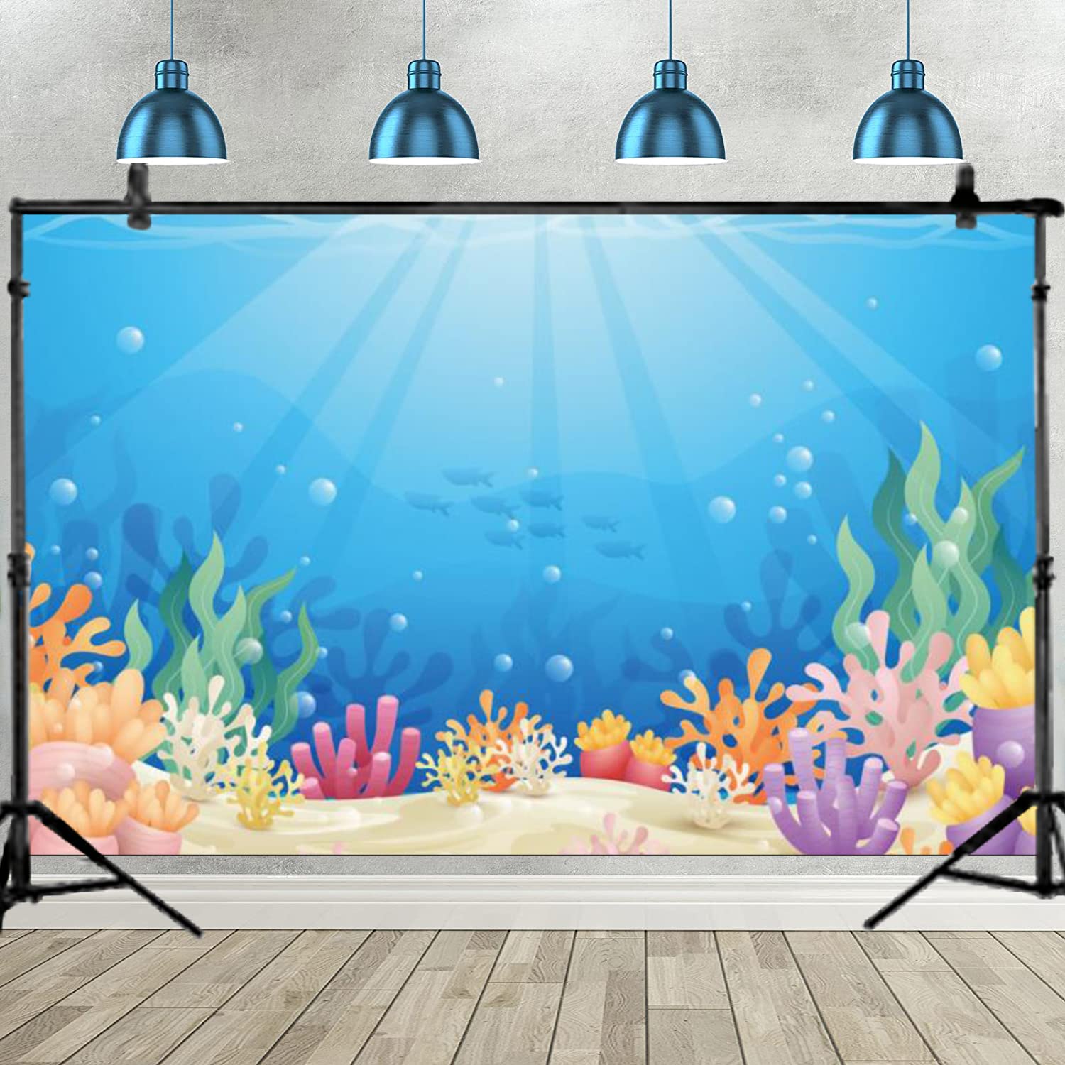 Easy Under The Sea Backdrop Under The Sea Mermaid Party Printables