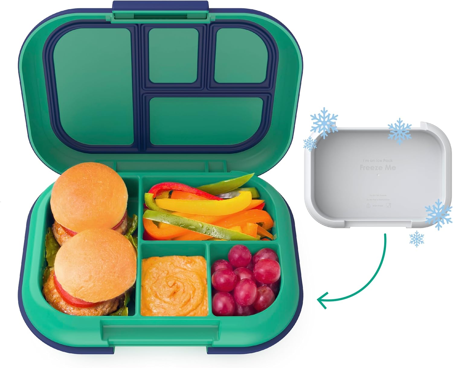 Amazon.com: Bentgo Kids Chill Leak-Proof Lunch Box - Included Reusable ...
