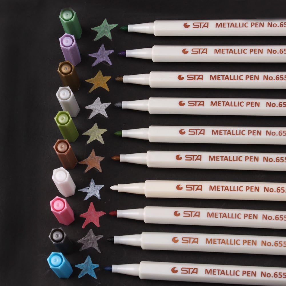 Amazon.com : Metallic Marker Pens,Set of 10 Colors,Metallic Color ...