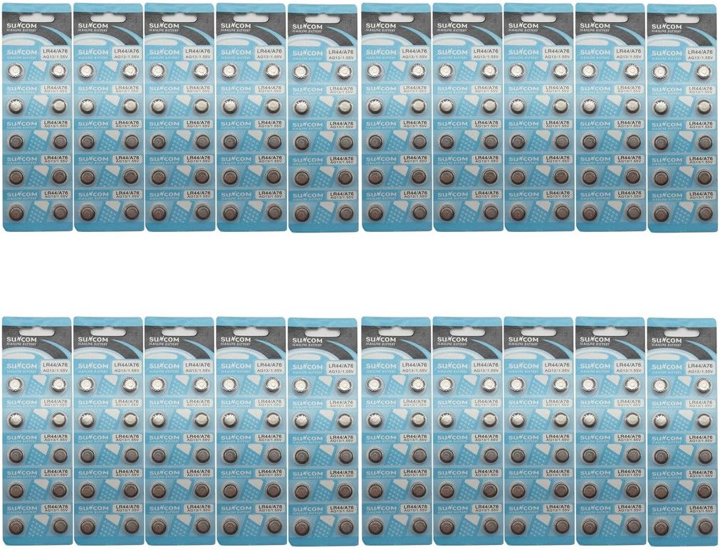 Amazon.com: SUNCOM (10 pcs) AG13 Alkaline 1.5V Button Cell Battery ...