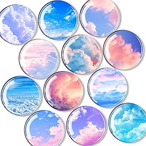 Amazon.com: Qualsen 12Pcs Cute Magnets Fridge Magnets Glass Magnet ...