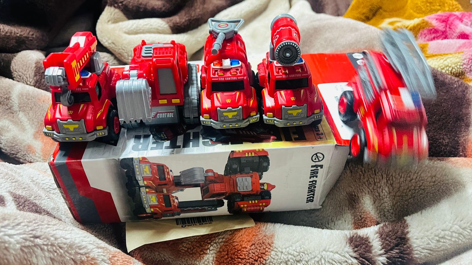 Kidology 5 in 1 fire Robot Toys Firetruck Vehicle Building STEM Car ...
