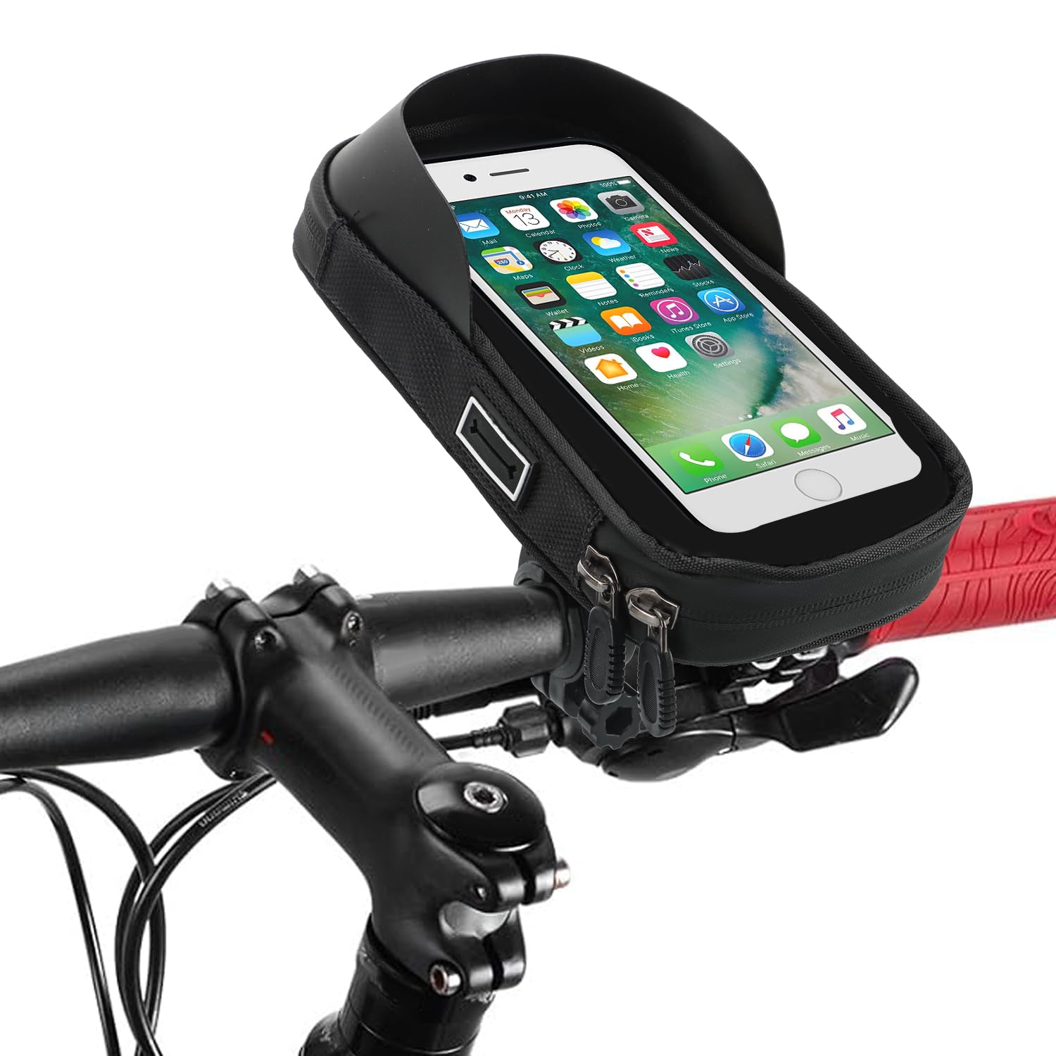 Yadiana Bike Phone Mount Bags,Waterproof and Shockproof Bike Cell Phone ...