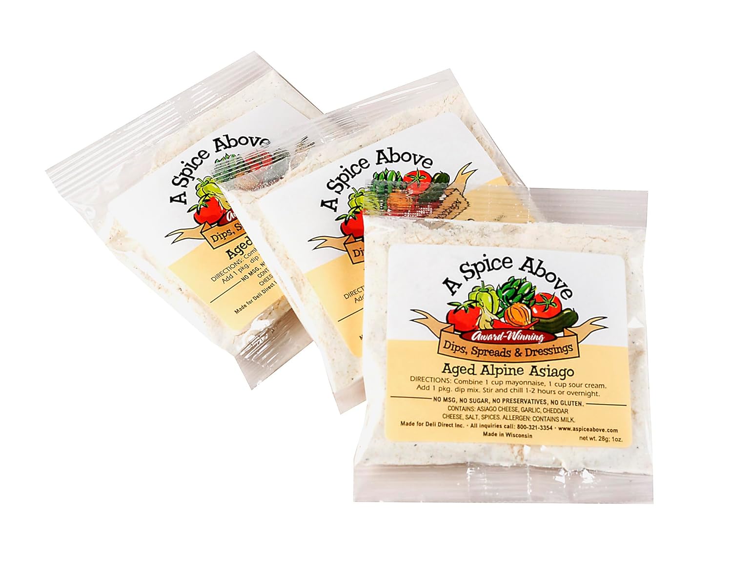 Amazon.com : A Spice Above Dip Mix – Alpine Asiago | Gourmet Seasoning ...