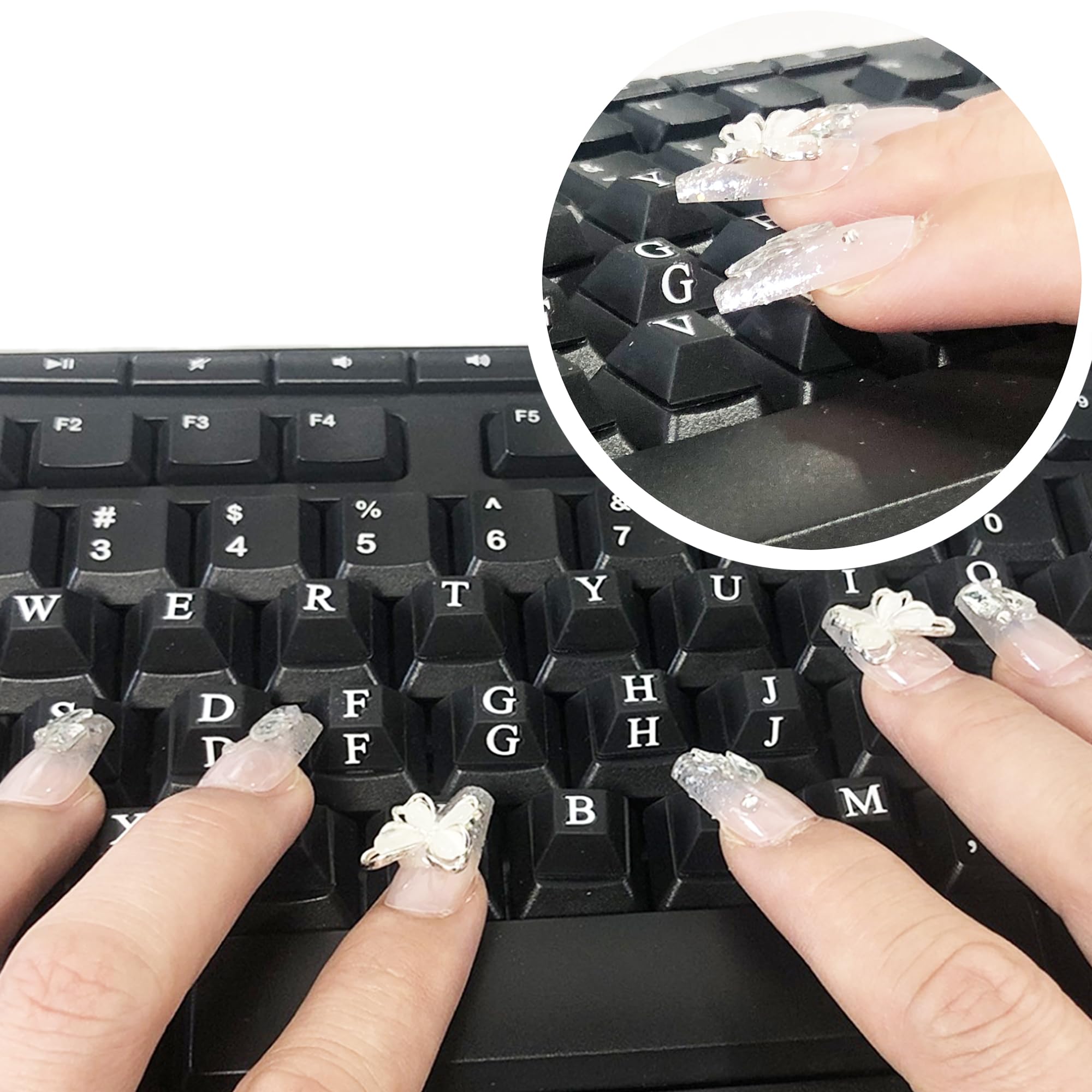 Amazon.com: DIY Raised Keyboard Sticker with Letter Decals for Long ...