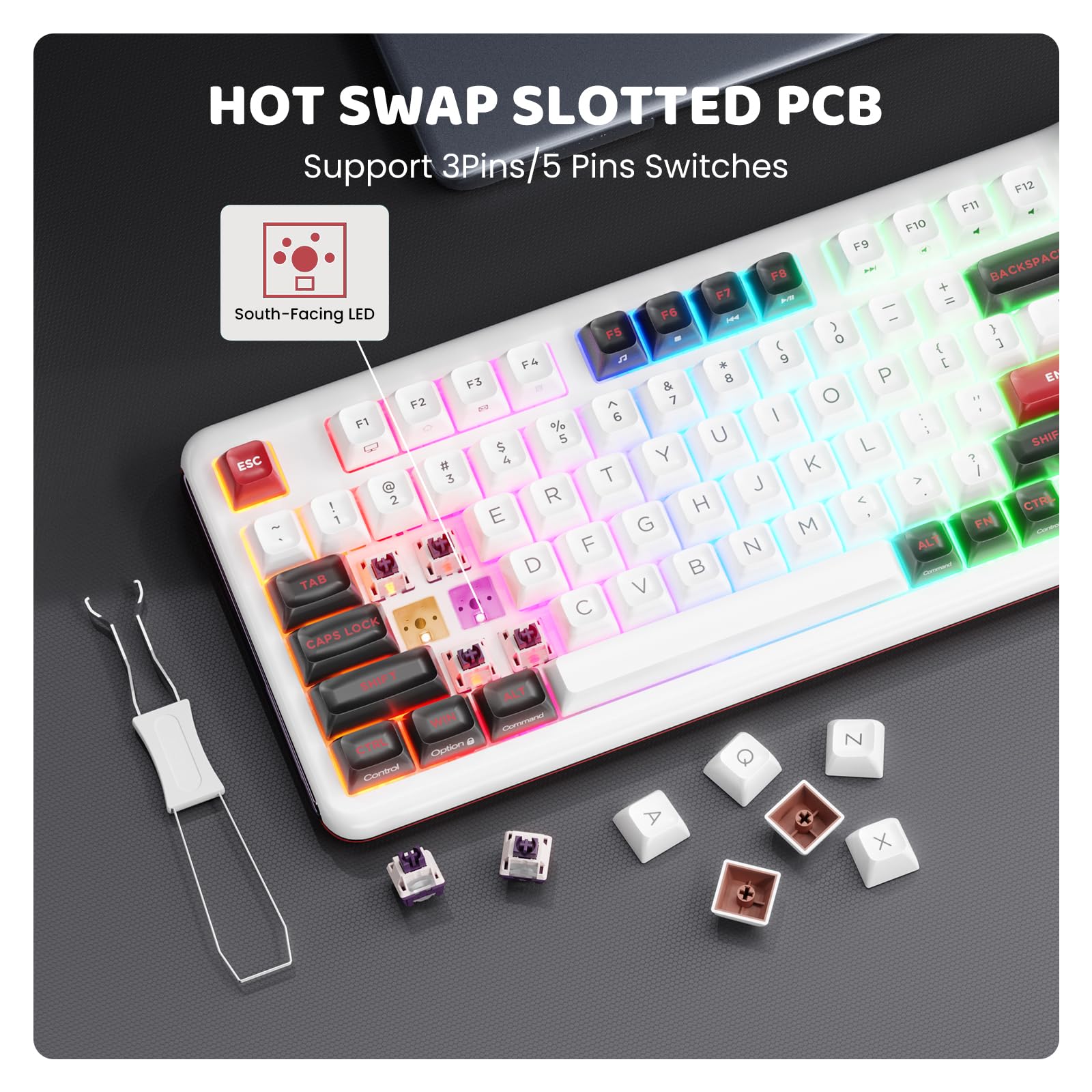 Snapklik.com : KZZI Z98 Gaming Keyboard - 94 Keys Creamy Wireless ...