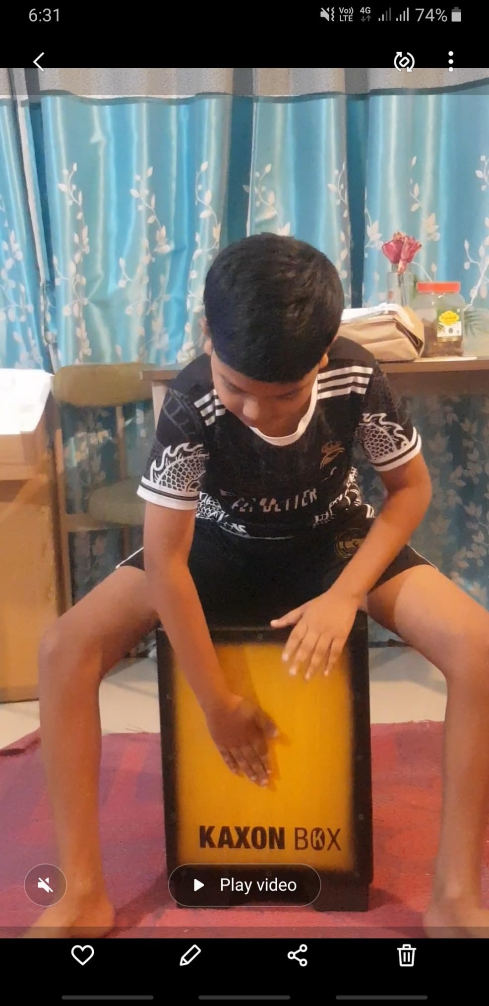 KAXON BOX Adjustable Snare Cajon for Kids & Junior - Free Large Hand ...