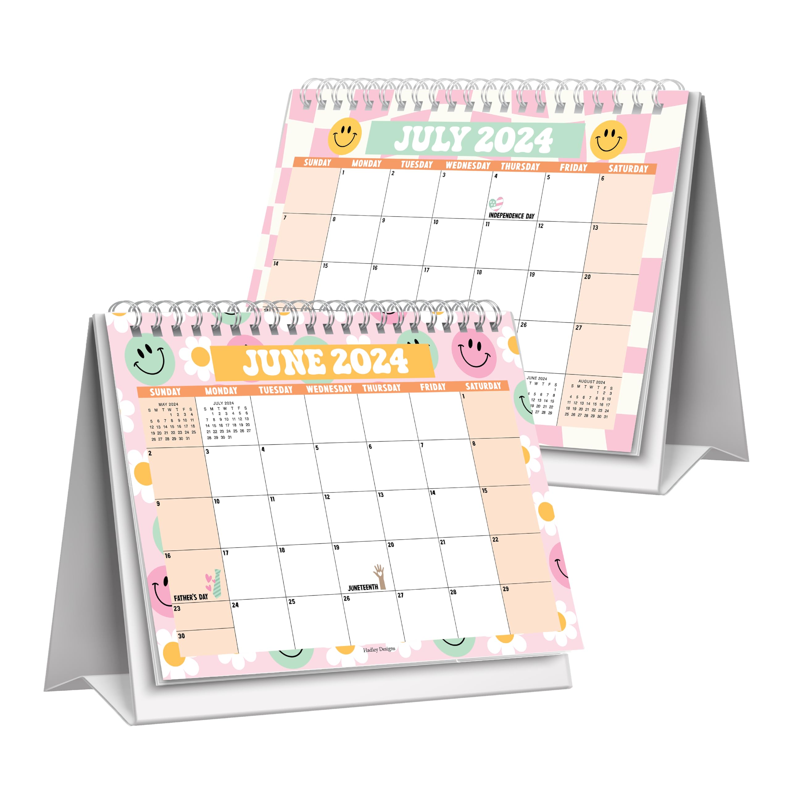 Snapklik.com : Retro Small Desk Calendar 2024 Standing Flip - Desktop ...